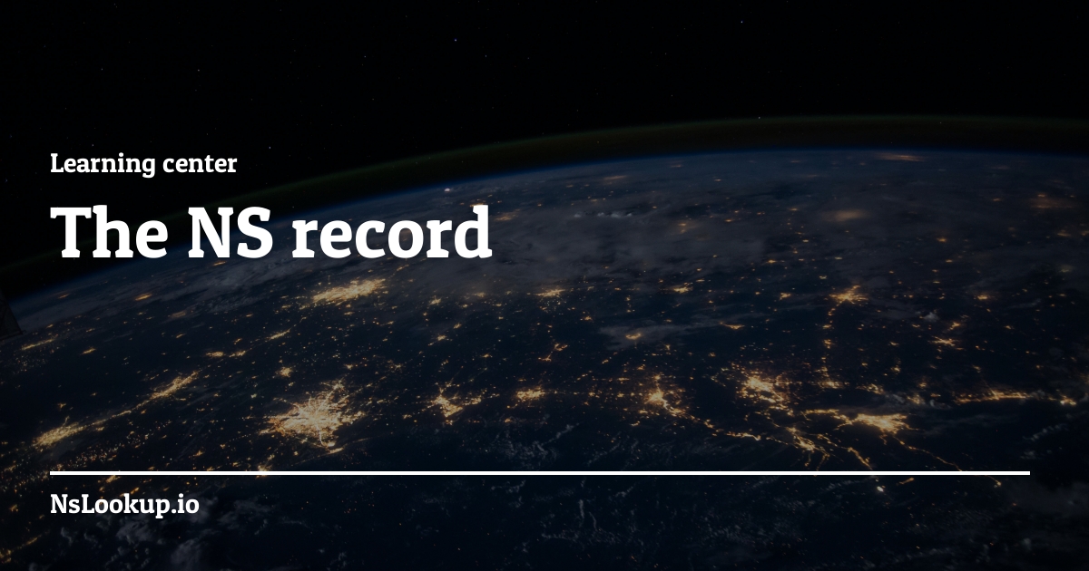 The NS record