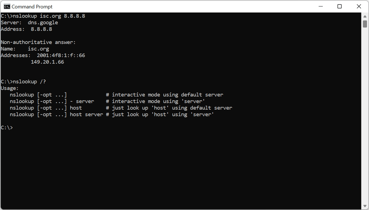 How To Specify A DNS Server In Nslookup 